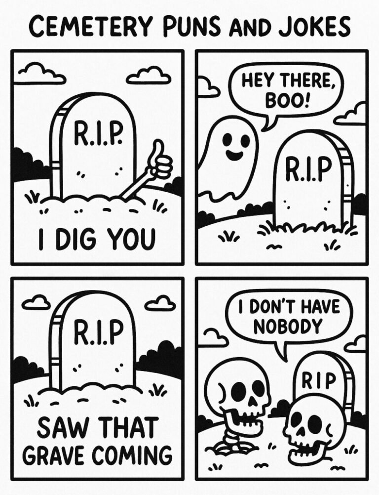 160+ Cemetery Puns & Jokes to Die Laughing - Bluenote Puns