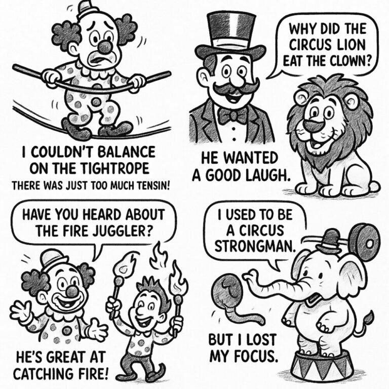 200+ Circus Puns & One-Liner Jokes - Bluenote Puns